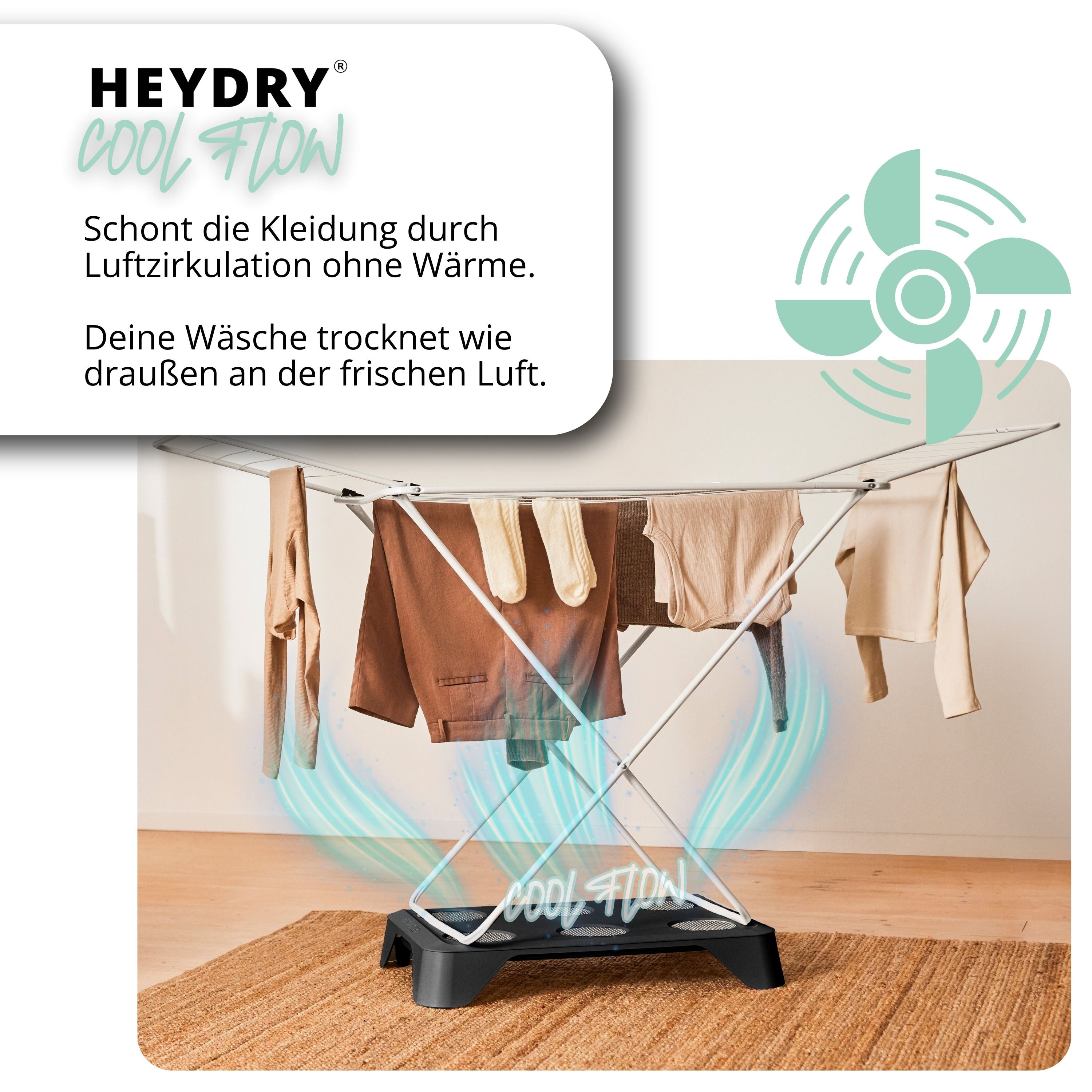 HEYDRY Wäschetrockner für Wäscheständer. EINFACH. SCHNELLER. TROCKEN ...